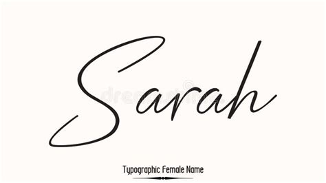 The Name Sarah In Cursive