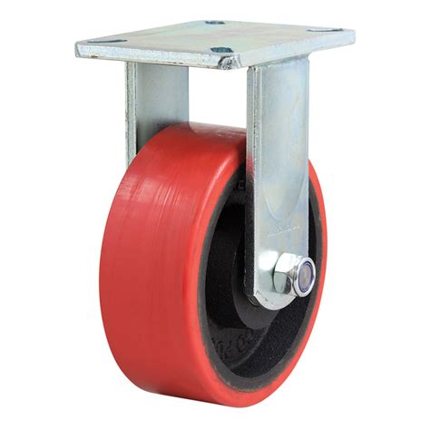 R1035 Castor Rigid Forged Head Series 250mm Poly Wheel 1500kg Capacity Aventum