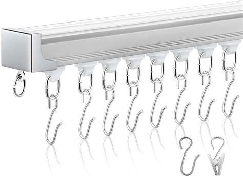 Juexica Ceiling Curtain Track Set White 3ft 66ft 2 Meter Heavy Duty