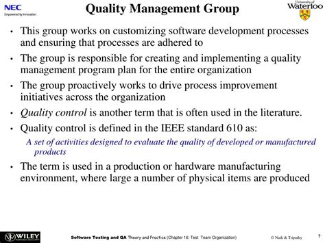Ppt Software Testing And Quality Assurance Theory And Practice