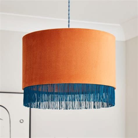 Fringed Velvet Drum Lamp Shade Dunelm Drum Lampshade Lamp Shade Diy Lamp Shade