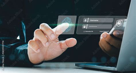 Password And Username Login Page Secure Access On The Internet Online