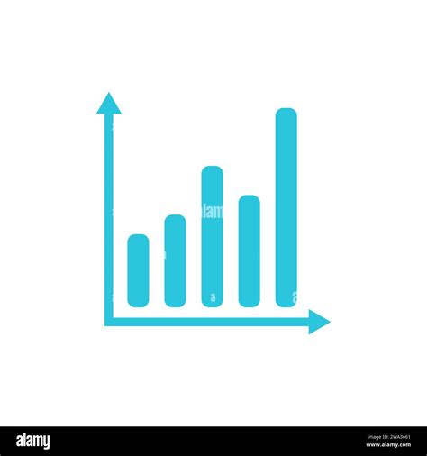Growth Statistics Chart Bar Report Graph Symbol Economic Diagram From Blue Icon Set Stock