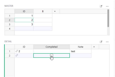 Bug Toggle Column In Linking Widget Not Triggering Default Value