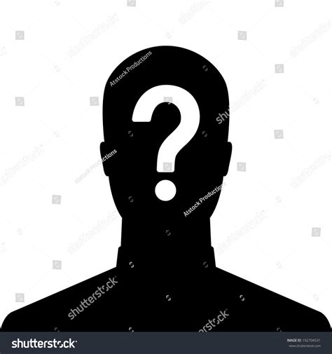 Man Silhouette Icon Question Mark Sign Stock Vector 192704531