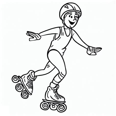 Roller Skate Coloring Pages Coloringlib