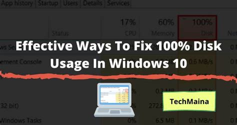 How To Fix Disk Usage Problem In Windows TechMaina