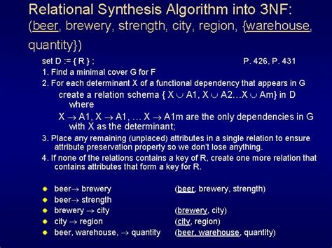 Normalisation Example Normalisation Example Beerdatabase Additional