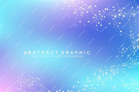 Premium Vector Technology Abstract Background With Connected Line And Dots Big Data