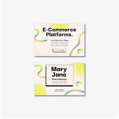 Free Psd Gradient E Commerce Business Card Template