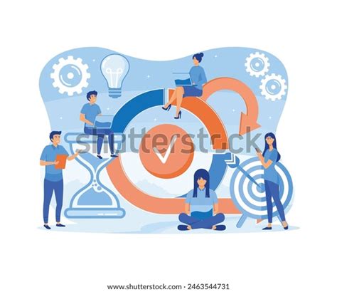 Scrum Framework Concept Scrum Process Diagram Stock Vector Royalty Free 2463544731 Shutterstock