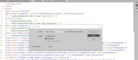 Dreamweaver Version Design Integration Tutorial Existing Site Design