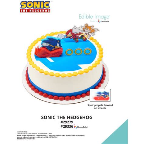 Sonic The Hedgehog™ The Magic Of Cakes® Photocake® Enhanced Round Background Page Decopac