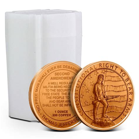 2nd Amendment Right To Bear Arms 1 Avdp Oz Copper Rounds