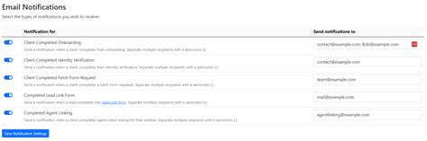 Notification Settings Seamlss Streamlined Client Onboarding And Verification For Accounting Firms
