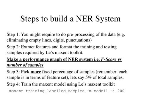 Ppt Name Entity Recognition System Using Maximum Entropy Model