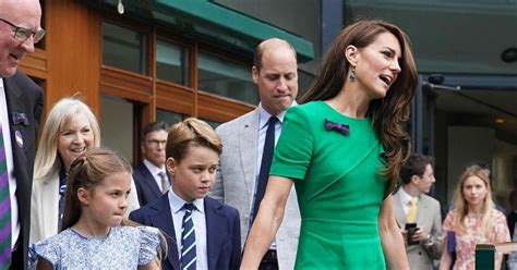 윔블던 결승 관전 도착하는 윌리엄 英 왕세자 가족