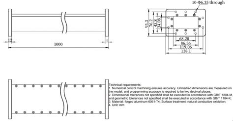 The Drawing Of Straight Waveguide Wr340