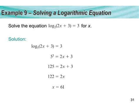 Logarithmic And Exponential Functionsppt