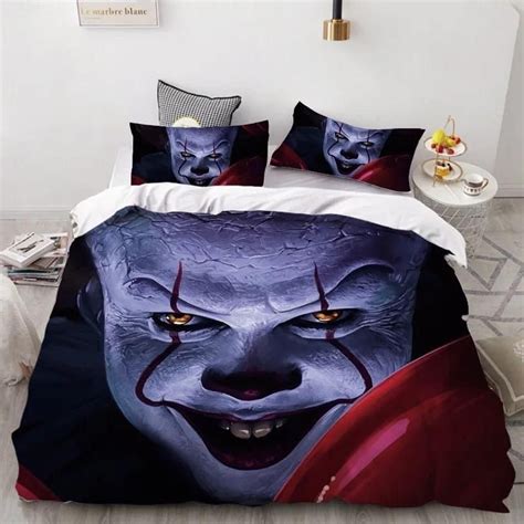 Stephen King It Chapter Two Pennywise Scary Clown Duvet Cover Bedding