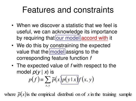 Ppt The Improved Iterative Scaling Algorithm A Gentle Introduction