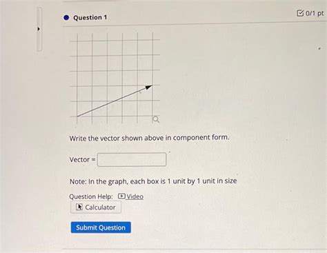 Solved Question Write The Vector Shown Above In Component Chegg