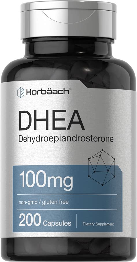 DHEA 100mg | 200 Capsules | Non-GMO Gluten Free Supplement by Horbaach ...