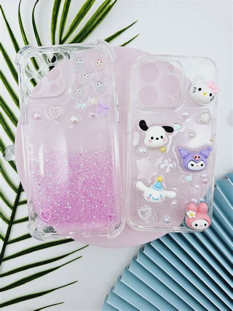 레진 폰케이스 산리오 친구들 야광 키티 쿠로미 맬로디 포차코 갤럭시 아이폰 전기종 케이스 에이블리
