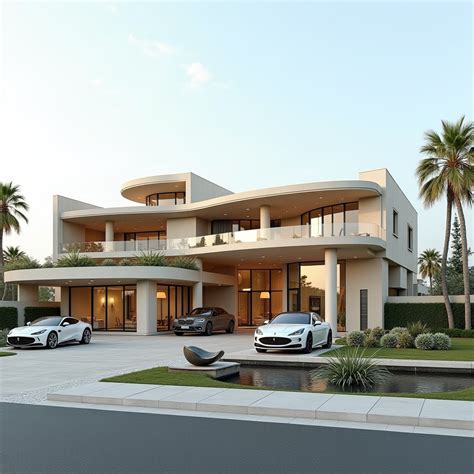 Luxury Modern Mansion Exterior Design Stable Diffusion Online