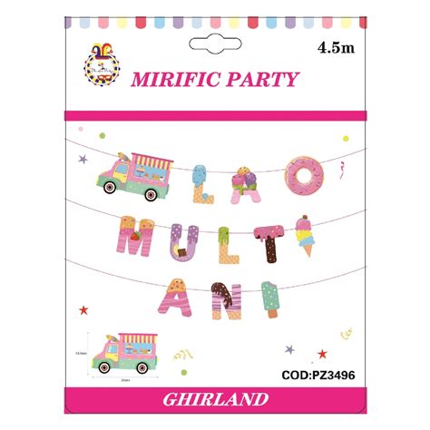 Комплект многоцветни декоративни гирлянди 4 5 м микробус честит рожден ден Emag Bg