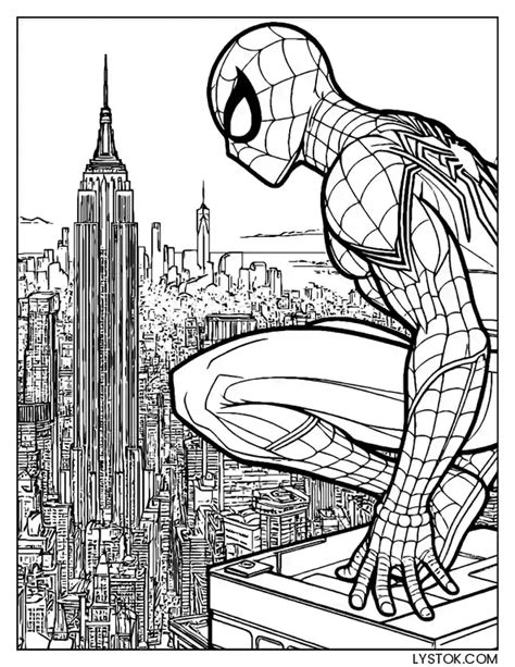 28 Безплатни за Печат Спайдърмен Картинки за Оцветяване за Възрастни и Деца Pdf