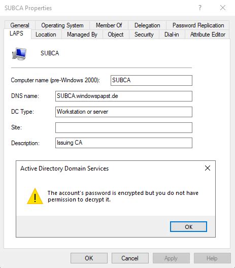 Windows Laps Active Directory Der Windows Papst It Blog Walter