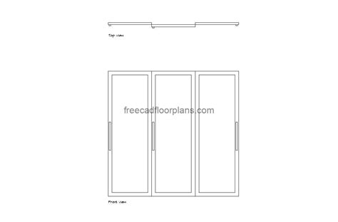 Sliding Door With Section Free Cad Drawings