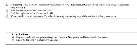 Solved 3 20 Points Write Down The Mathematical Expression