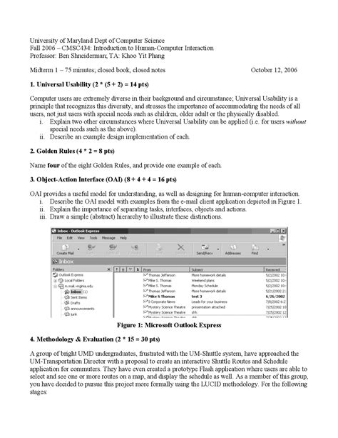 Cmsc434 Introduction To Human Computer Interaction Midterm 1 Review Prof Ben A Shneid