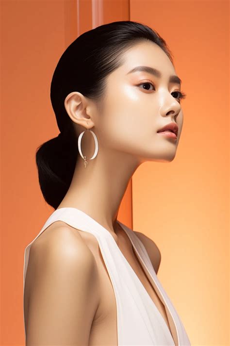 Ai数字艺术美容女性肖像人物摄影图素材 花瓣网