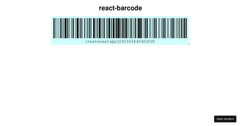 React Barcode Codesandbox