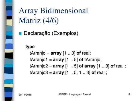 Linguagem Pascal Tipos Estruturados Ppt Carregar