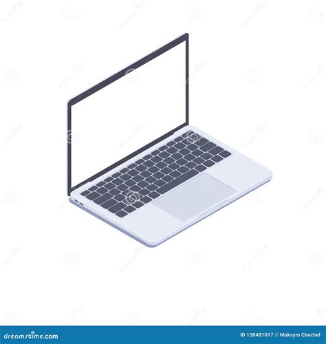 isometric laptop vector 3d isometric laptop computer stock vector