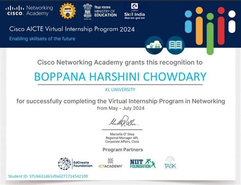 Boppana Harshini Chowdary On Linkedin Excited To Share That I Have