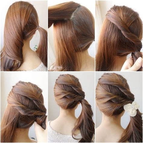 How To Diy Simple Twist Side Ponytail Hairstyle Ponytail Hairstyles