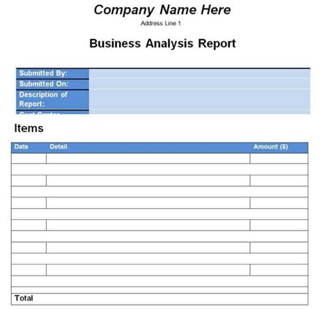 Top 10 Business Analysis Report Templates [word Excel And Pdf Regarding