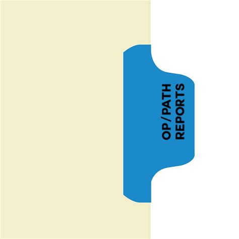 Individual Stock Fileback Divider Tabs Side Flap Side Tabs Op Path Reports Medium Blue Side
