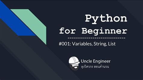 สรุป Python For Beginner ลุงวิศวกร สอนคำนวณ
