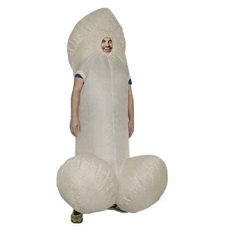 Adult Halloween Mascot Costume For Men Women Sexy Inflatable Penis Costumes Dick Outfits Funny