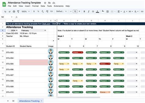 Attendance Sheet Examples Free Template For Easy Record Keeping Orah