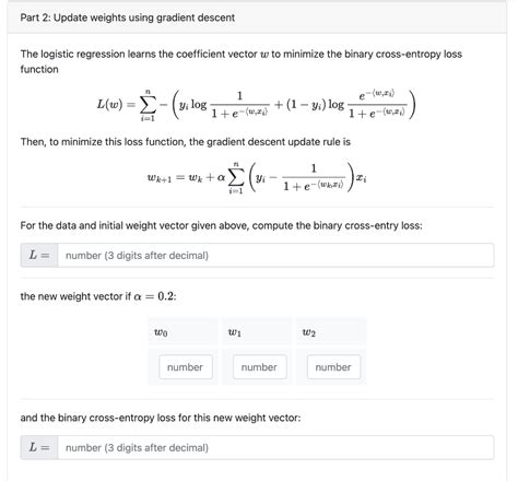Solved Given The Following Data For A Binary Classification