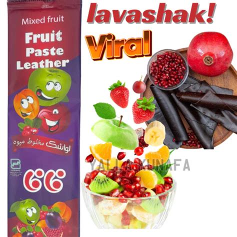 Lavashak Fafa Fruits Paste Leather 50g Fruit Bar Mixed Fruits Flavor