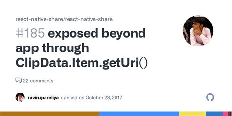 exposed beyond app through clipdata item geturi · issue 185 · react