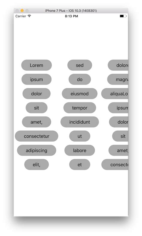 Ios Constant Line Spacing With Variable Item Size In UICollectionView Stack Overflow